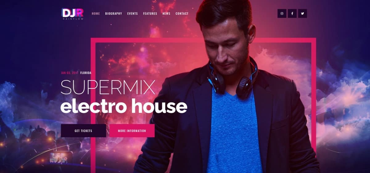 8 Best DJ Website Templates (HTML & Wordpress) - GlobalDJsGuide